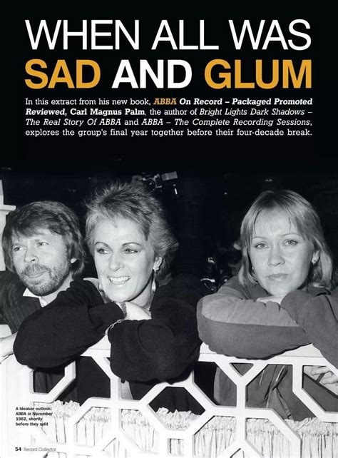 Abba On Record Extract From Record Collector