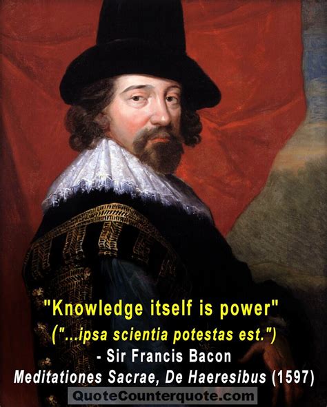 Knowledge Is Power Quote Francis Bacon