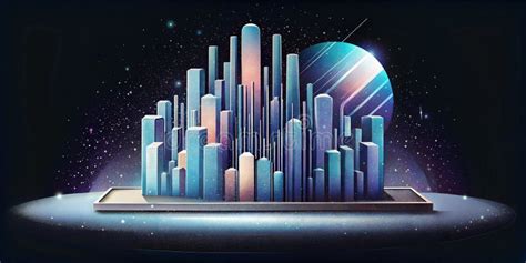 High Tech Data Visualization For Market Insights And Global Growth Ai Generated Image Stock