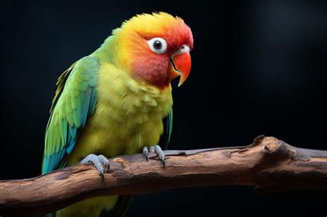 Premium Ai Image Portrait Of Fischers Lovebird Beautifully Showcases
