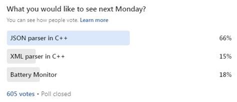 Herik Lima On Linkedin And The Winner Is Json Parser In C Great Choice Ladies And