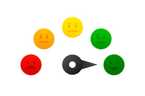 품질 수준 등급을 나타내는 감정적 아이콘 비즈니스 지표 개념입니다 나쁨 보통 좋음 우수와 같은 다양한 수준의 등급 벡터 그림입니다 Performing Arts Event에