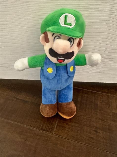 Super Mario Luigi Plush Toy 10 Inch Etsy