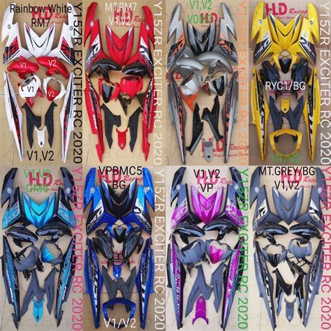 Ready Stock HLD Coverset Yamaha Y ZR V V Exciter RC Sticker Tanam Cover Set Y Y