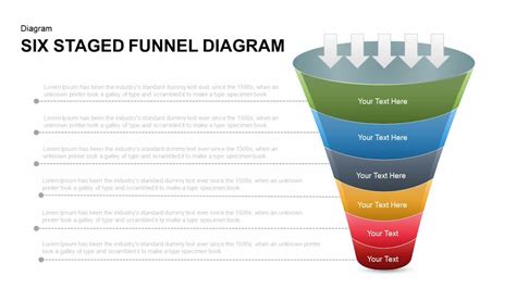 6 Staged Funnel Diagram PowerPoint Template And Keynote Slidebazaar