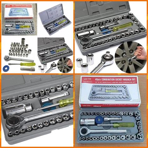 Jual HM8 KUNCI SHOCK SOKET SET 40 IN 1 KUNCI SOKET PAS KUNCI PAS