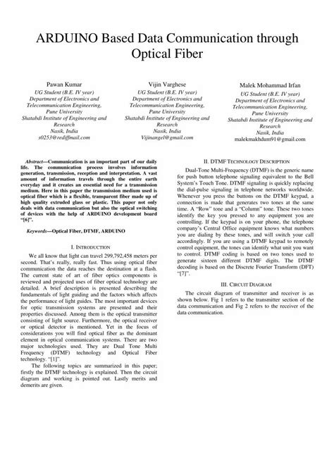 pdf arduino based data communication through optical