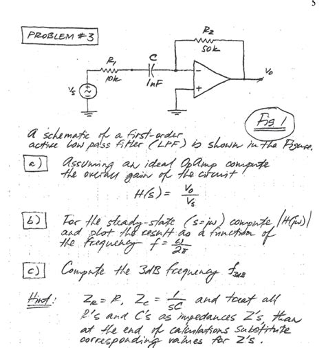 Solved An You Solve This Low Pass Filter Problem For Me I D Chegg