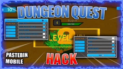 Dungeon Quest Script Hack PASTEBIN GUI INSTANT KILL AURA AUTO FARM AUTO SELL USE POINTS