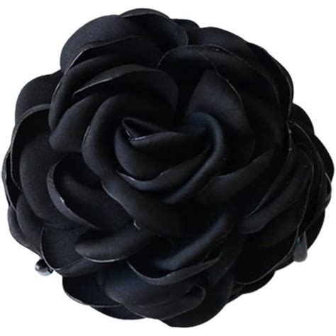 Femmes grandes pinces à cheveux pinces à cheveux en forme de fleur rose pour cheveux fins et