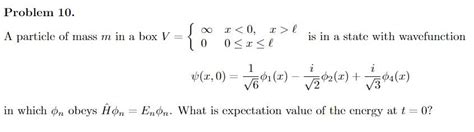 Solved Problem A Particle Of Mass M In A Box Chegg