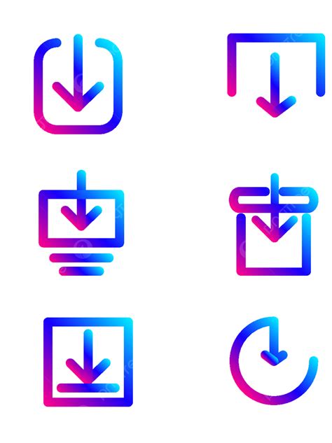 Download Clipart Vector Gradient Download Linear Icon Vector Material