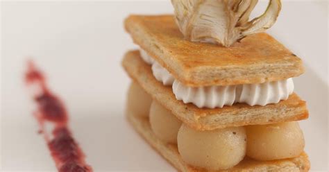 Recette Millefeuille crème de roquefort et poires confites aux épices
