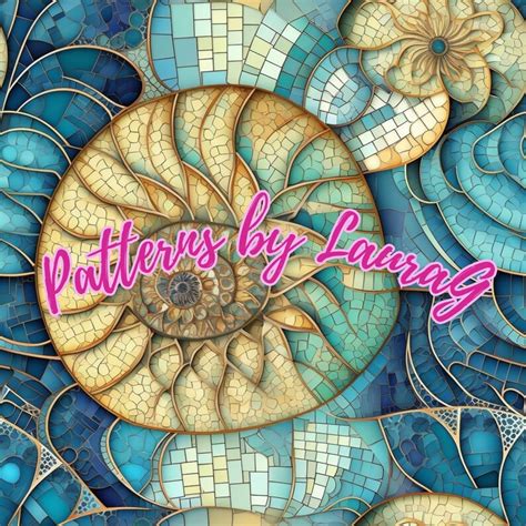 Fibonacci Digital Paper Seamless Pattern Fibonacci Inspired Abstract