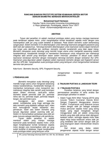 Biometrik Sidik Jari And Gps Pdf