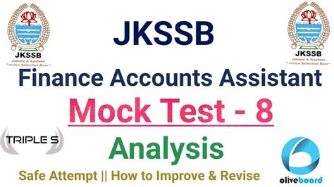 Jkssb Finance Accounts Assistant Mock Test 8 Analysis How To