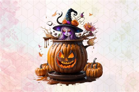Witch Cooking Pot Fantasy Sublimation Graphic By Creative Art