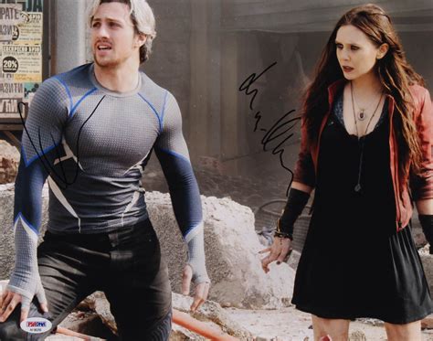 Aaron Taylor Johnson And Elizabeth Olsen Signed Avengers Age Of Ultron