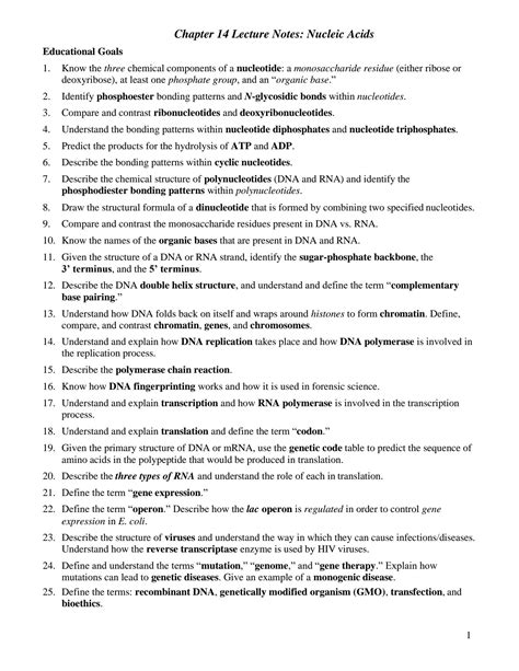 Solution Nucleic Acids Lecture Notes Studypool