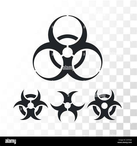 Set Of Black Biohazard Symbols Stock Vector Image And Art Alamy