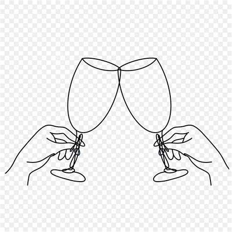 Wine Glass Celebration Line Drawing Glass Drawing Celebration Drawing