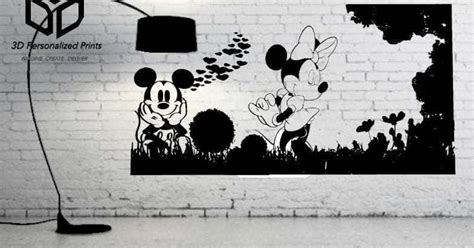 Eternal Love Mickey And Minnies Nature Romance Wall Art By 3d