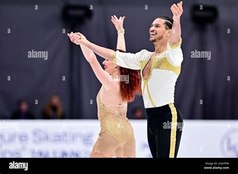 Natacha Lagouge And Arnaud Caffa Fra During Ice Dance Rhythm Dance At