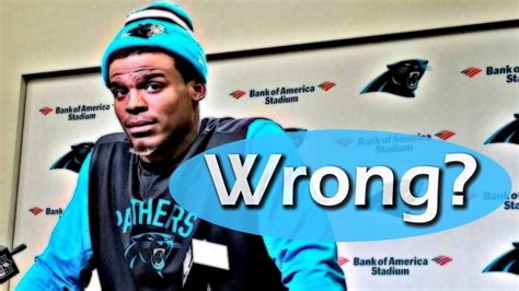 Cam Newton Laughs At Female Reporter Youtube