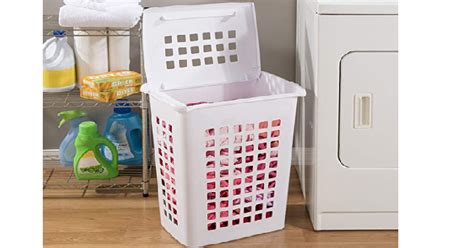 Sterilite Rectangular Lifttop Laundry Hamper 4 Pack Only 17 52 Reg 30 Pinching Your