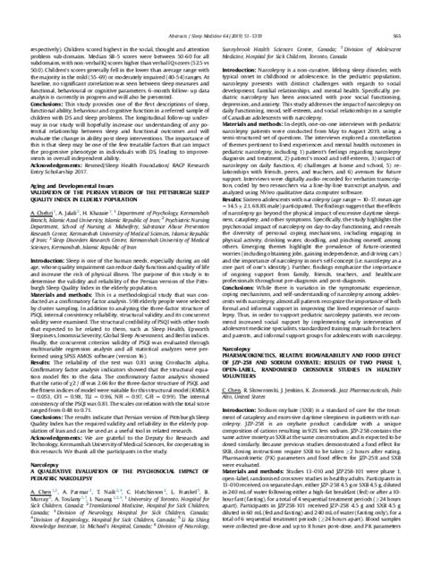 Pdf Validation Of The Persian Version Of The Pittsburgh Sleep Quality