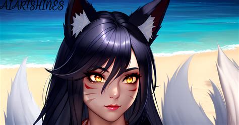 Ahri League Of Legends Breasts Bikini Ahri From League Of Legen Pixiv
