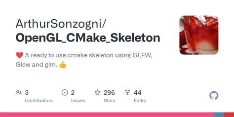 Github Arthursonzogni Opengl Cmake Skeleton Heart A Ready To Use Cmake Skeleton Using Glfw