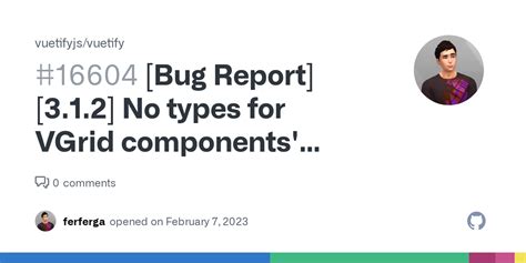 Bug Report 312 No Types For Vgrid Components Props · Issue 16604