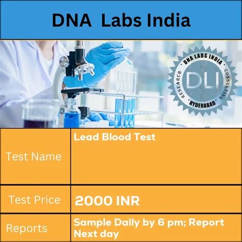 Lead Blood Test Cost 2000 Inr In India