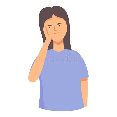 Face Oral Male Icon Cartoon Vector Molar Problem Stock Vector