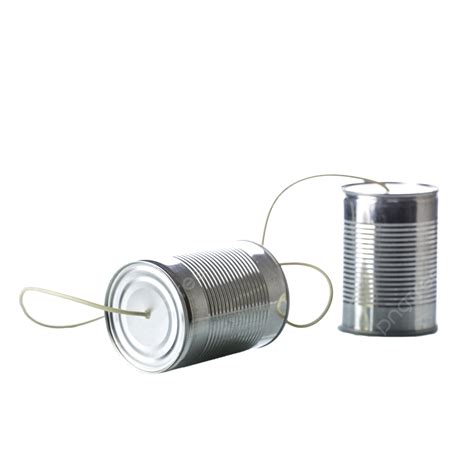 Tin Can Telephone Clipart Black