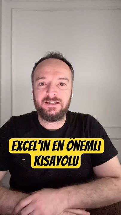Excelin En Önemli Kısayolu Exceldersleri Exceltips Excelpratik Exceltricks Excel Youtube
