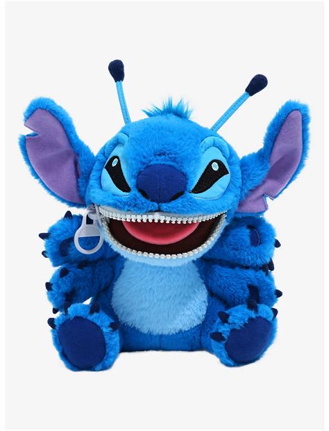 Disney Lilo And Stitch Stitch Alien Form Zip Mouth 8 Inch Plush Boxlunch