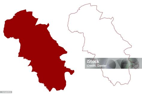 Gedling 비수도권 지구 자치구 지도 벡터 일러스트 낙서 스케치 지도 0명에 대한 스톡 벡터 아트 및 기타 이미지 Istock