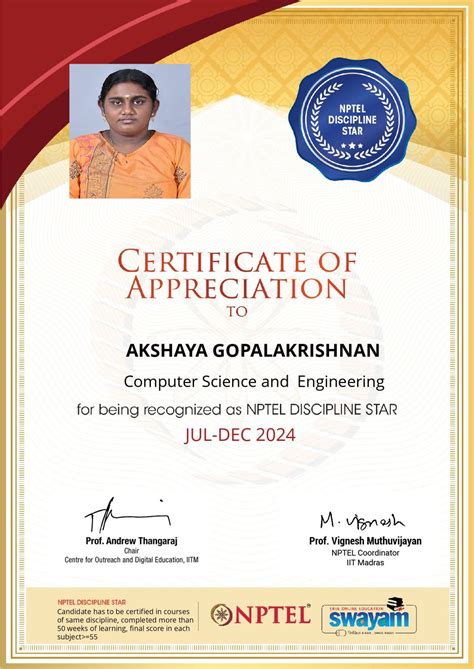 akshaya gopalakrishnan on linkedin learning achievement nptel