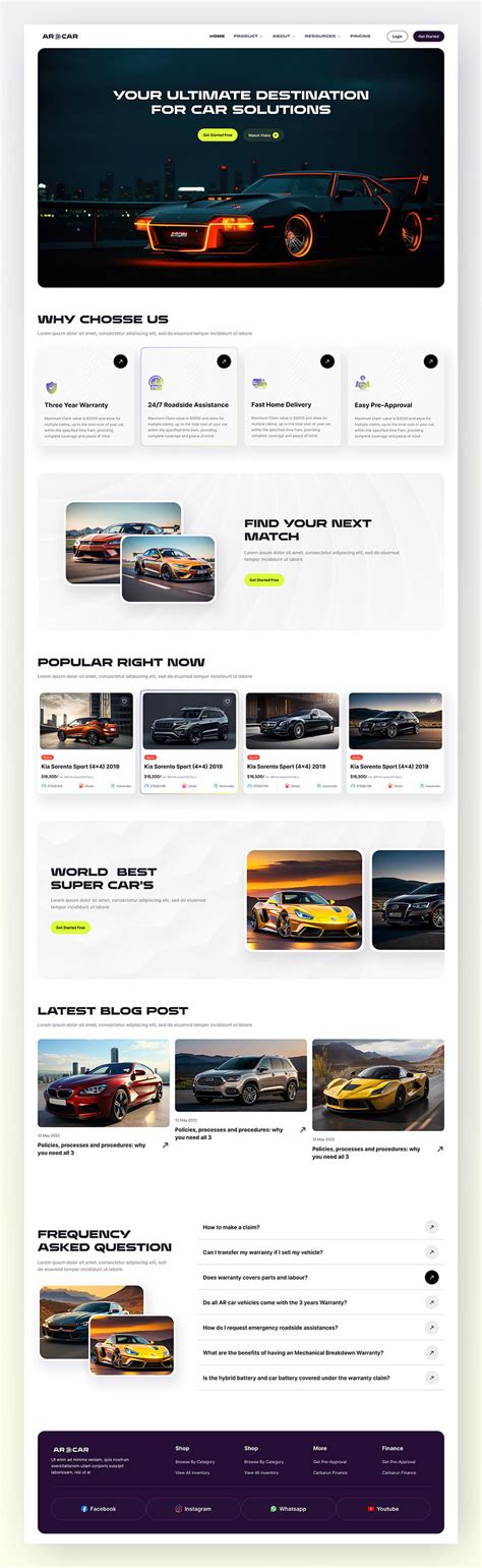 supercar website design 🚗 by abu raihan on dribbble