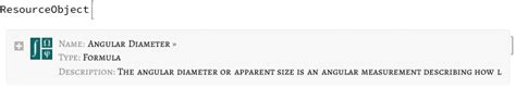 Angular Diameter Wolfram Formula Repository