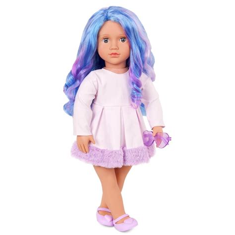 Our Generation Veronika 18 Fashion Doll With Bluepurple Hair 1 Ct Shipt