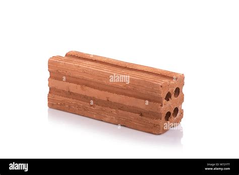 Nouveau rouge brique en terre cuite pour construire le mur isolé sur fond blanc Photo Stock Alamy