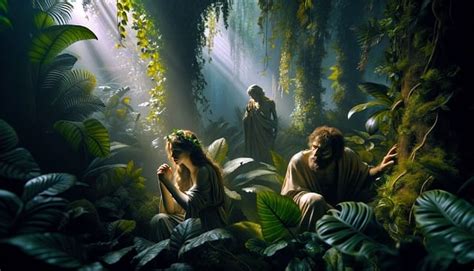 Download Ai Generated Garden Of Eden Adam And Eve Royalty Free Stock