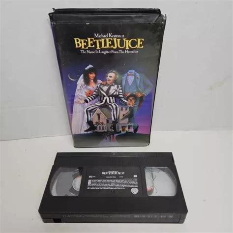 Beetlejuice Tim Burton Vhs 1998 Clam Shell Keaton Halloween Horror