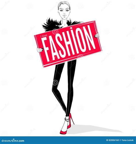 Fashion Girl Illustration Stock Illustration Illustration Of Figure