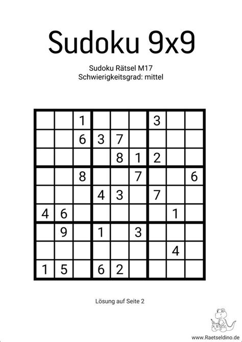 Sudoku X Mit L Sungen Zum Ausdrucken