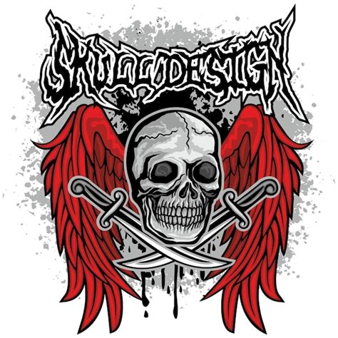 Premium Vector Gothic Sign With Skull Grunge Vintage Design T Shirts