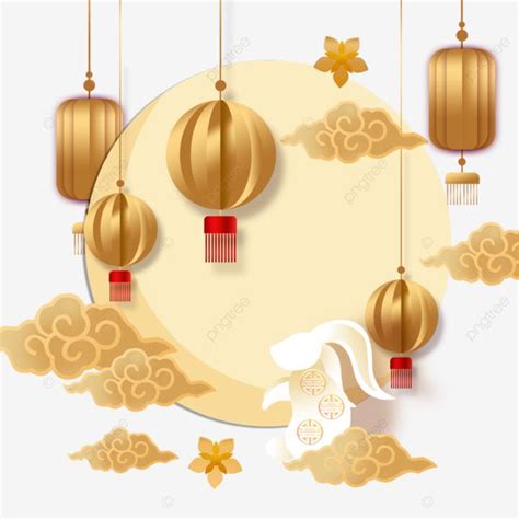 中秋節金色燈籠裝飾 中秋節 燈籠 裝飾素材圖案，psd和png圖片免費下載